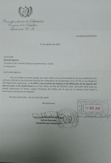 Citan al Presidente del COG por anomalías en los gastos | Soy502