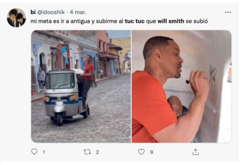 Los memes del autógrafo de Will Smith en un tuc tuc