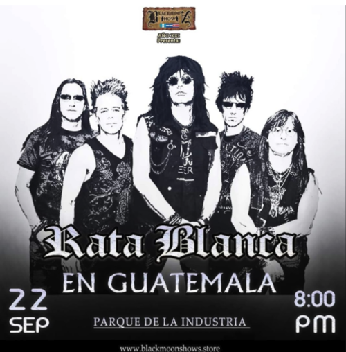 Precios y localidades para concierto de Rata Blanca en Guatemala