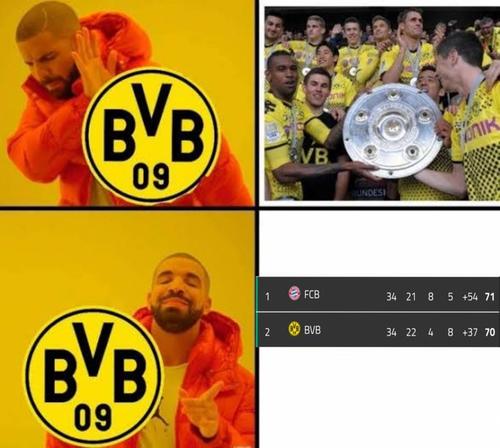 Los "memes" no perdonan al Dortmund tras campeonato del Bayern