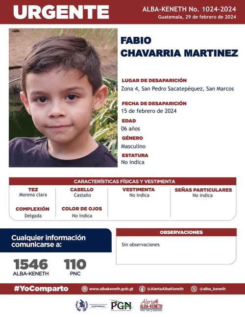Revelan detalles de la localización del pequeño Fabio
