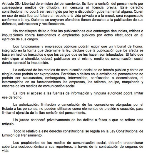 Nace Artículo 35, asociación en pro de los derechos de comunicadores