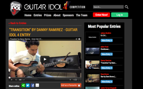 El guatemalteco Danny Ramírez participa en Guitar Idol 2014