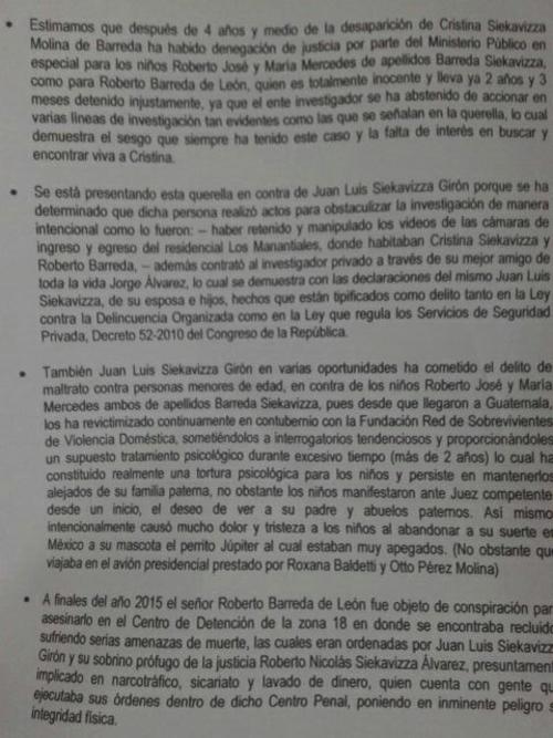 Roberto Barreda denuncia a su exsuegro Juan Luis Siekavizza