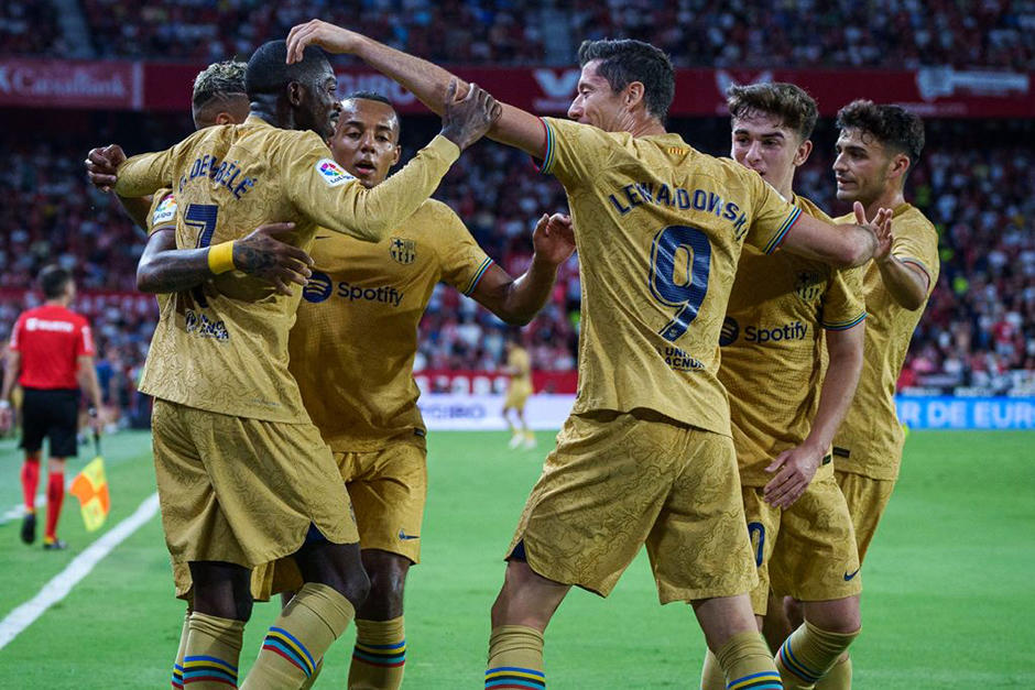 El Barcelona y Lewandowski derrotan al Sevilla en LaLiga