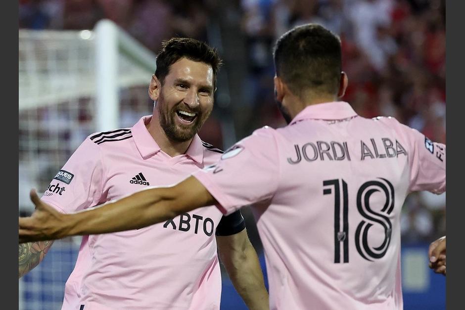 La celebración de Messi al vencer a FC Dallas en la Leagues Cup