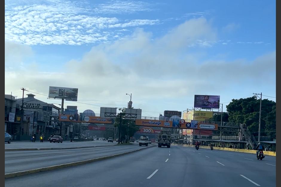 ¡Despejada! Así luce la Calzada Roosevelt este lunes 3 de julio