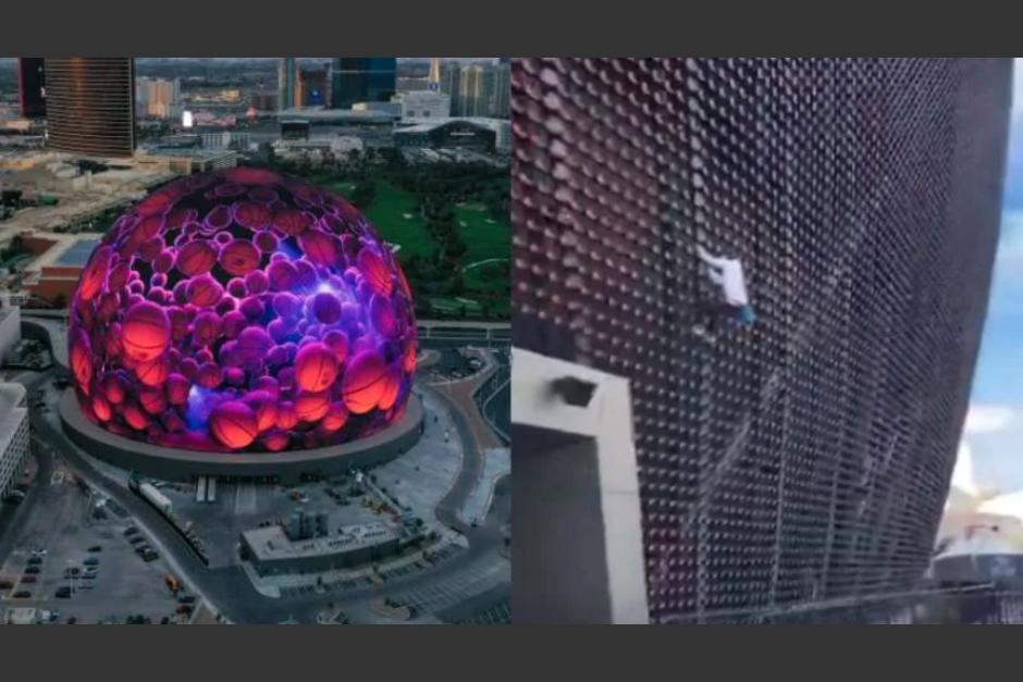 Razón por la que un hombre escaló The Sphere en Las Vegas (video)