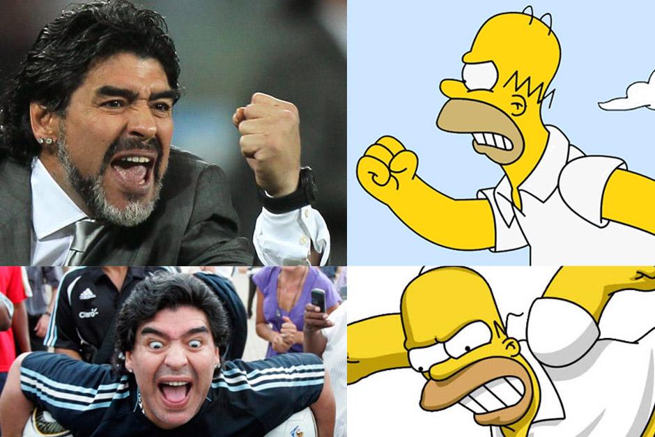 Homero Simpson le responde a Maradona y le dice "gordito"