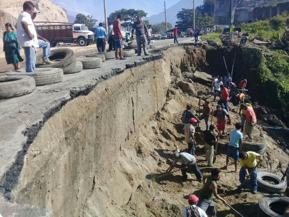 Reportan hundimiento en carretera entre Retalhuleu y Quetzaltenango ...